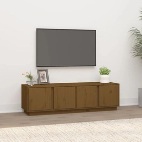 TV skříňka medově hnědá 140 x 40 x 40 cm masivní borové dřevo - Default Title