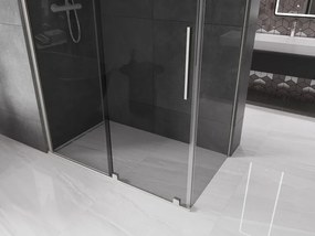 Mexen Velar, sprchový kout s posuvnými dveřmi 130 x 70 cm, 8mm šedé sklo, broušená ocel, 871-130-070-41-97