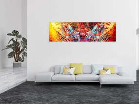 Obraz - Merkaba s křídly, abstrakce (170x50 cm)