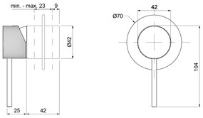 Sapho Ultrasan sprchová baterie podomítková 1 výstup černá matná chrom UT041VBC