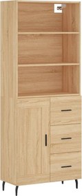 Skříň highboard dub sonoma 69,5 x 34 x 180 cm kompozitní dřevo 3190040