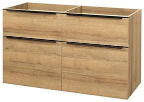 Mereo Mereo, Mailo, koupelnová skříňka 121 cm, bílá, dub, antracit, CN523SB