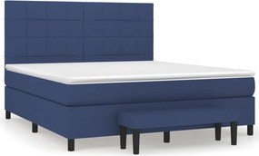 Box spring postel s matrací modrá 160x200 cm textil 3136611
