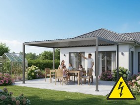 LANIT PLAST, s.r.o. hliníková bioklimatická pergola LANITPLAST PREMIUM PLUS 4x3 m ELEKTRICKÁ LG4092