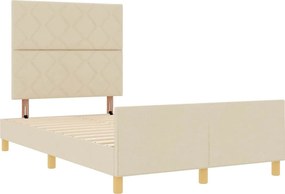 Rám postele s čelo Krémová 120 x 200 cm textil 3344800
