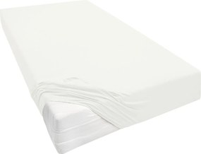 Biberna Napínací prostěradlo Jersey-Elasthan, výška rohu 25 - 35 cm. (krémová, 140–160 x 200–220 cm)