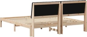Rám postele s čelo Hnědá 180 x 200 cm Masivní borové dřevo 3394405