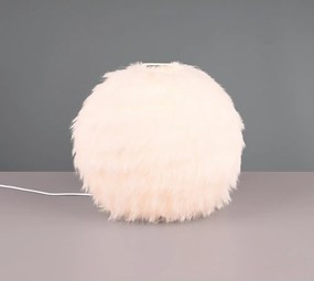 Krémová stolní lampa (výška 24 cm) Furry – Reality