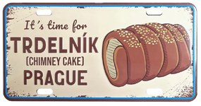 GiftyCity Plechová cedule Trdelník