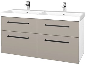 Dřevojas Koupelnová skříň Q MAX SZZ4 120 Varianta: N01 Bílá lesk / Úchytka T02 / L01 Bílá vysoký lesk