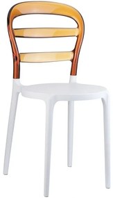 Zahradní židle Jídelní židle Dekorhome Bílá / hnědá