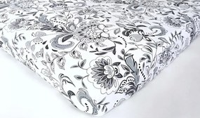 Nadia Bavlněné prostěradlo 120x60cm různé vzory Barva: Divoké květy v bílé