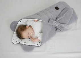 Sleepee Sametová zavinovačka ROYAL BABY pro miminko šedá
