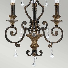 Elstead MARQUETTE rustikální lustr 43 cm 3xE14 starý bronz
