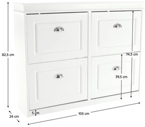 Kondela Botník, 2-řadový, bílá, SEBER TYP 5