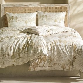 SCANquilt povlečení SATÉN DESIGN toscana smetanovobéžová 140 x 200/70 x 90 cm
