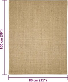 Sisalový koberec pro škrabací sloupek 80 x 100 cm 3203415