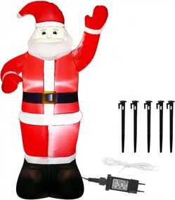 LED nafukovací Santa Claus 240 cm, IP44, studená bílá