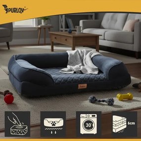 Ortopedický pelíšek lůžko pro psy S Purlov 26914, 65x55cm, černá