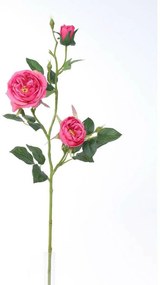 Umělá anglická růže růžová, 69 cm
