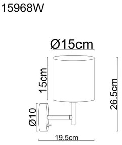 Globo 15968W - Nástěnné svítidlo DELEON 1xE14/40W/230V