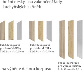 GLAMOUR z | dolní skříňka GLA-1D | 30 cm | KOVÁNÍ BASIC | korpus dub sonoma | zelená mat