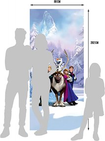 Dětská vliesová fototapeta na zed' Ledové Království Zimní Les, Disney | 90 x 202 cm | DFTDNV 5481