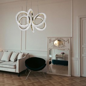 Toolight Toolight, LED závěsné osvětlení 50cm, G037-CP, zlatá lesklá, OSW-06304