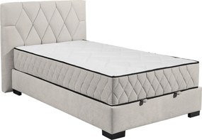 XXXLutz AMERICKÁ POSTEL, 120/200 cm, béžová MID.YOU - Postele s úložným prostorem - 002220053803