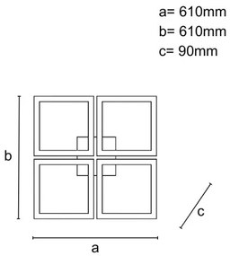 LED Stmívatelný přisazený lustr LED/215W/230V 3000-6500K + dálkové ovládání