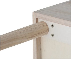 Knihovna z masivu pavlovnie ve světle přírodní barvě 91x50x35 cm Douve – Bloomingville
