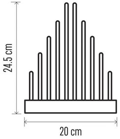 LED Vánoční svícen 10xLED/3xAA bílá