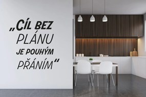 Lepy.cz Samolepka na zeď Cíl bez plánu Velikost (šířka x výška): 35x35cm, Barevná varianta: Bílá