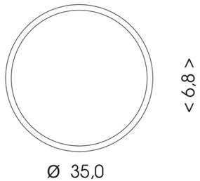 Ecolite WMAT350/HF-25W/CR - LED Stropní svítidlo se senzorem LED/25W/230V černá