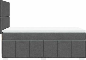Box spring postel s matrací tmavě šedá 80 x 200 cm textil 3293789