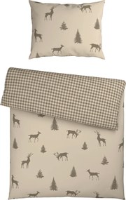 XXXLutz OBOUSTRANNÉ POVLEČENÍ, flanel, šedohnědá, 140/200 cm Esposa - Povlečení - 005031040901