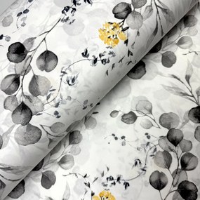 Ervi Bavlněné povlečení oboustranné - Eukalyptový dotek šedý/světlé šedé