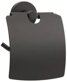 EBS Urban Round Black Držák WC papíru s krytem, černá mat S_UR25LBL