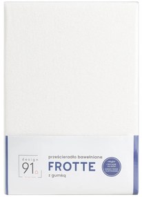 ELASTICKÉ FROTÉ PROSTĚRADLO S GUMOU 180X200 CM, VÝŠKA 20 CM KRÉMOVÁ