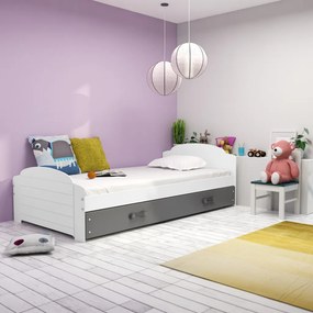 SMB Postel se šuplíkem LILA, 90x200 cm Dekor: Grafit, Barva šuplíku: Grafit