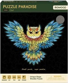 RoboTime Dřevěné puzzle Sova / 200 dílků / od 14 let
