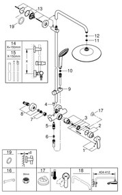 GROHE 27684001 - Sprchový systém VITALIO JOY 260 450 mm lesklý chrom