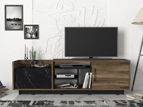 TV stolek SIENTO 180 cm ořech/černý