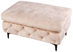 Designová taburetka Rococo šampaňský samet