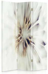 Ozdobný paraván, Srdce bílého květu - 110x170 cm, třídílný, klasický paraván