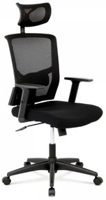 Kancelářská židle černá s podhlavníkem mesh KA-B1013 BK
