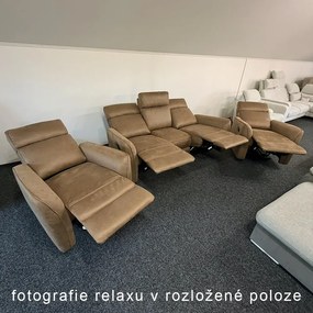 Sedací sestava BRAVEN 3+1+1 s FUNKCÍ RELAX | tmavě šedá látka | EXTRA POHODLNÉ