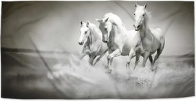 Sablio Ručník Bílí koně - 50x100 cm