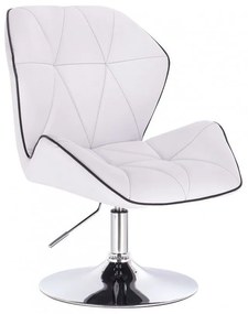 LuxuryForm DESIGN Židle MILANO MAX na stříbrném talíři - bílá