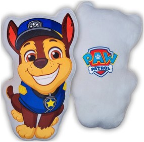 Tvarovaný 3D polštářek Tlapková patrola - Paw Patrol - policista Chase - 38 x 24 cm